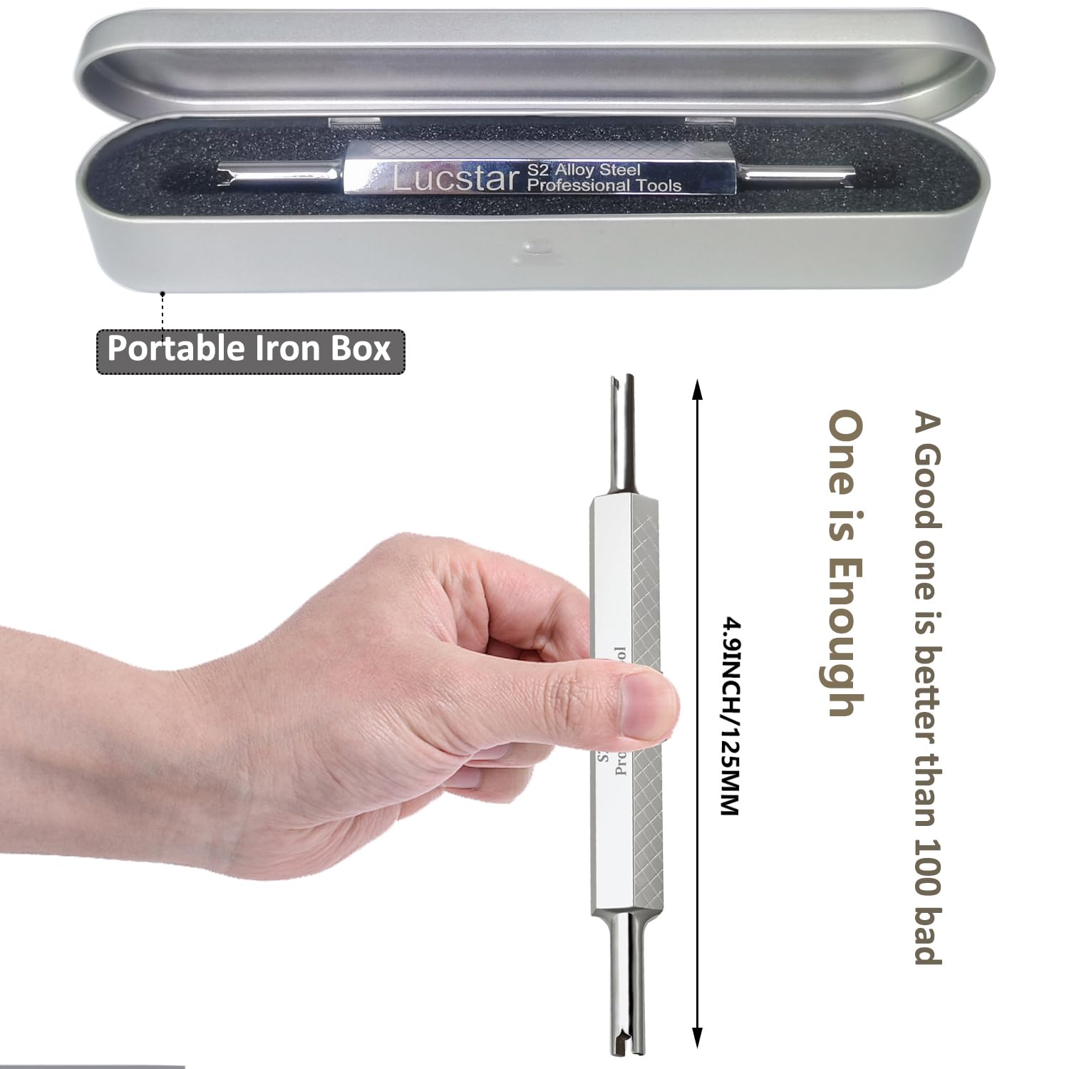 Professional A/C & Tire Valve Core Removal Tool - 2 Caps, 4 Cores ...