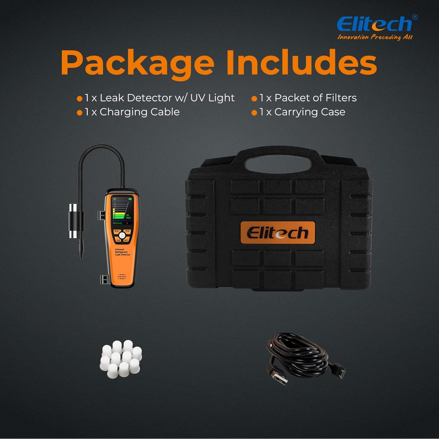 Elitech ILD-200 Pro HVAC Infrared Refrigerant Leak Detector 10-Year ...