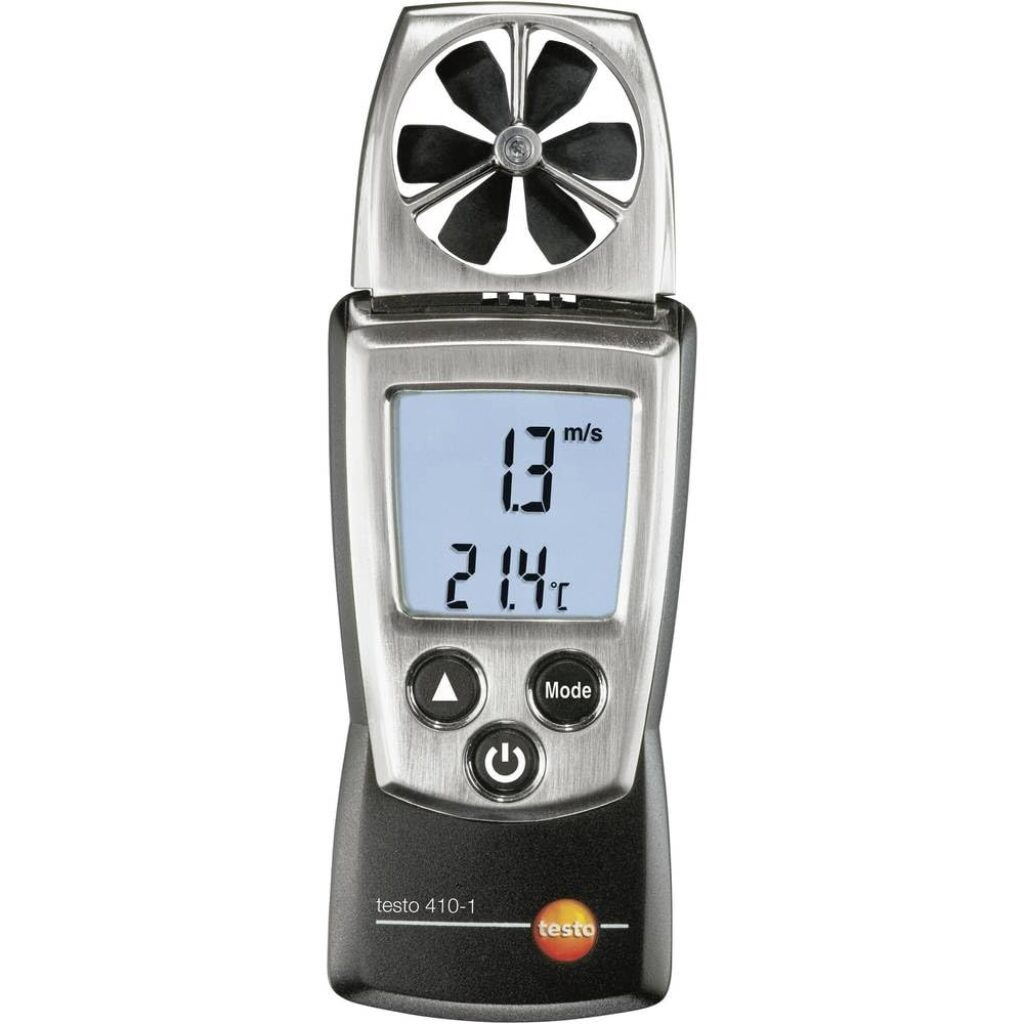 Testo Pocket Vane Anemometer - Precise Wind Speed & Temp Meter 0.4-20m ...
