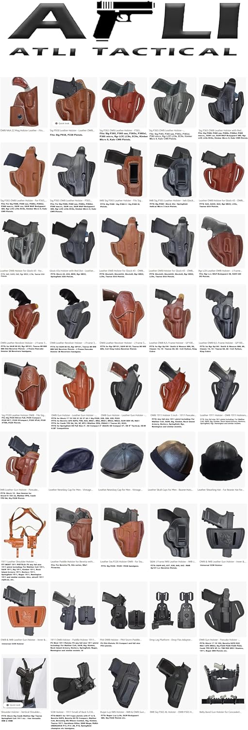 Premium Leather OWB Holster for J Frame Revolvers - S&W Taurus Ruger 3 ...