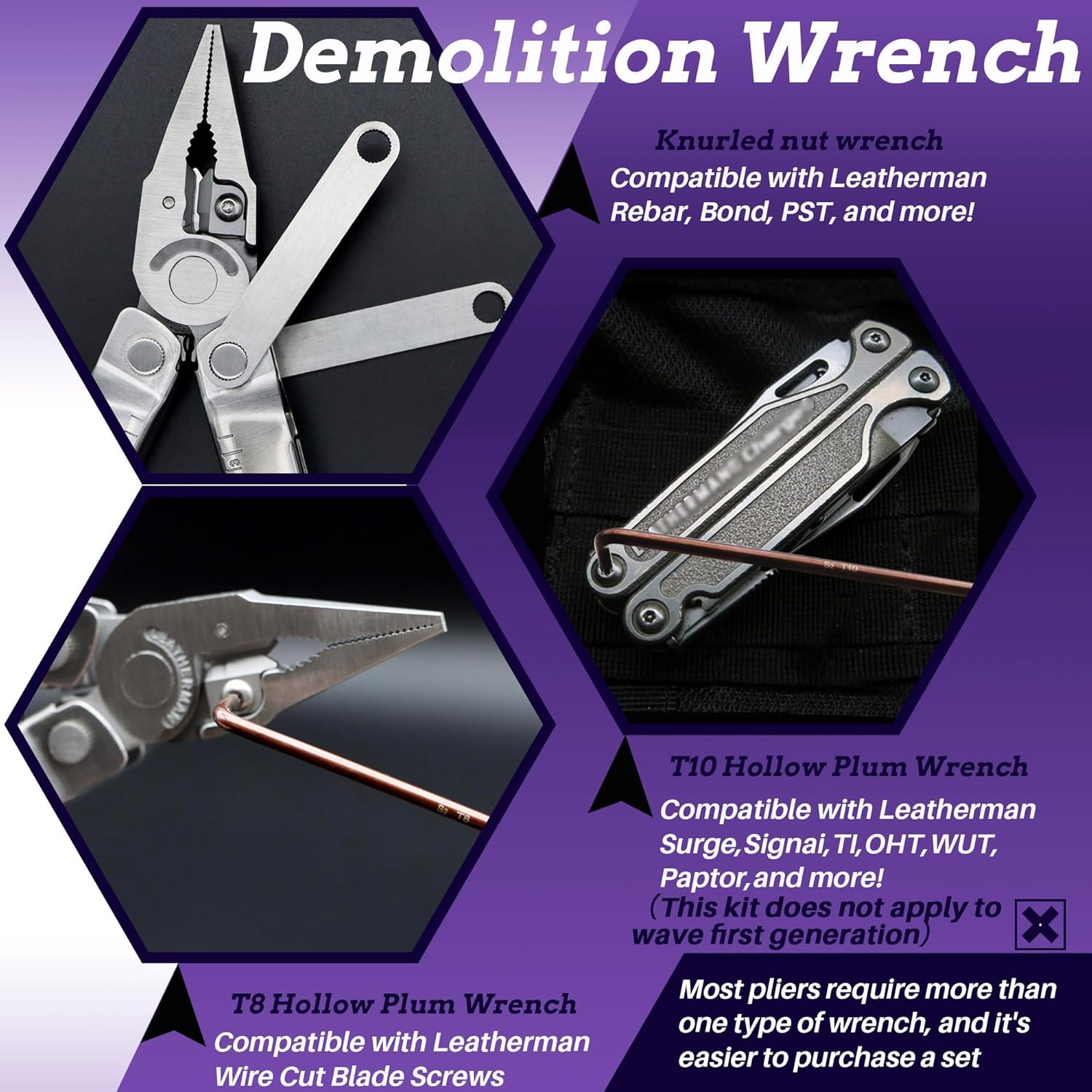Leatherman Multi-Tool Wrench Set | Stainless Steel Precision Wrenches ...
