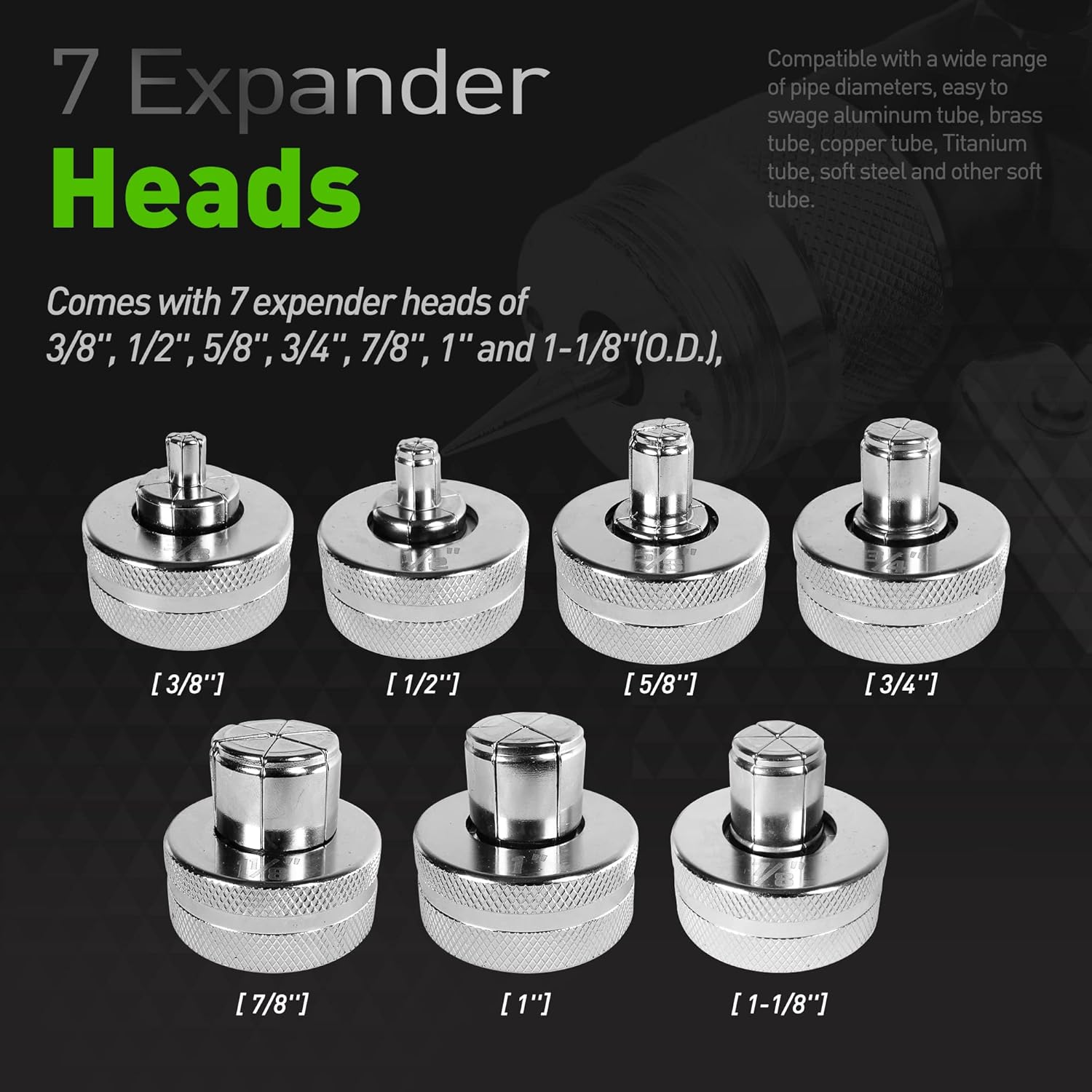 Pro HVAC Copper Pipe Expander Kit: 7 Heads, Tube Cutter, Swaging Tool ...