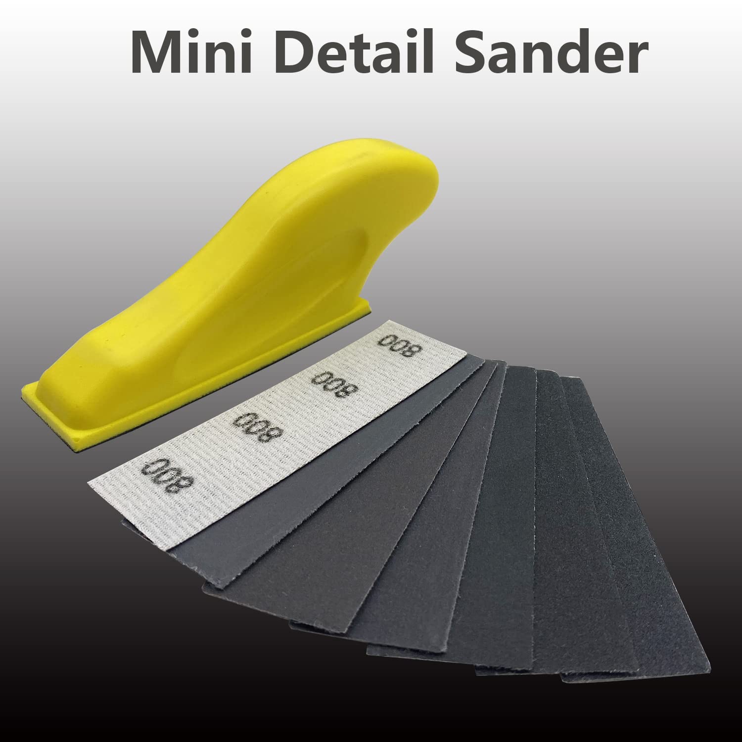 Precision Mini Sander Kit: 70 Grit Sandpaper Set for Crafts, Wood ...